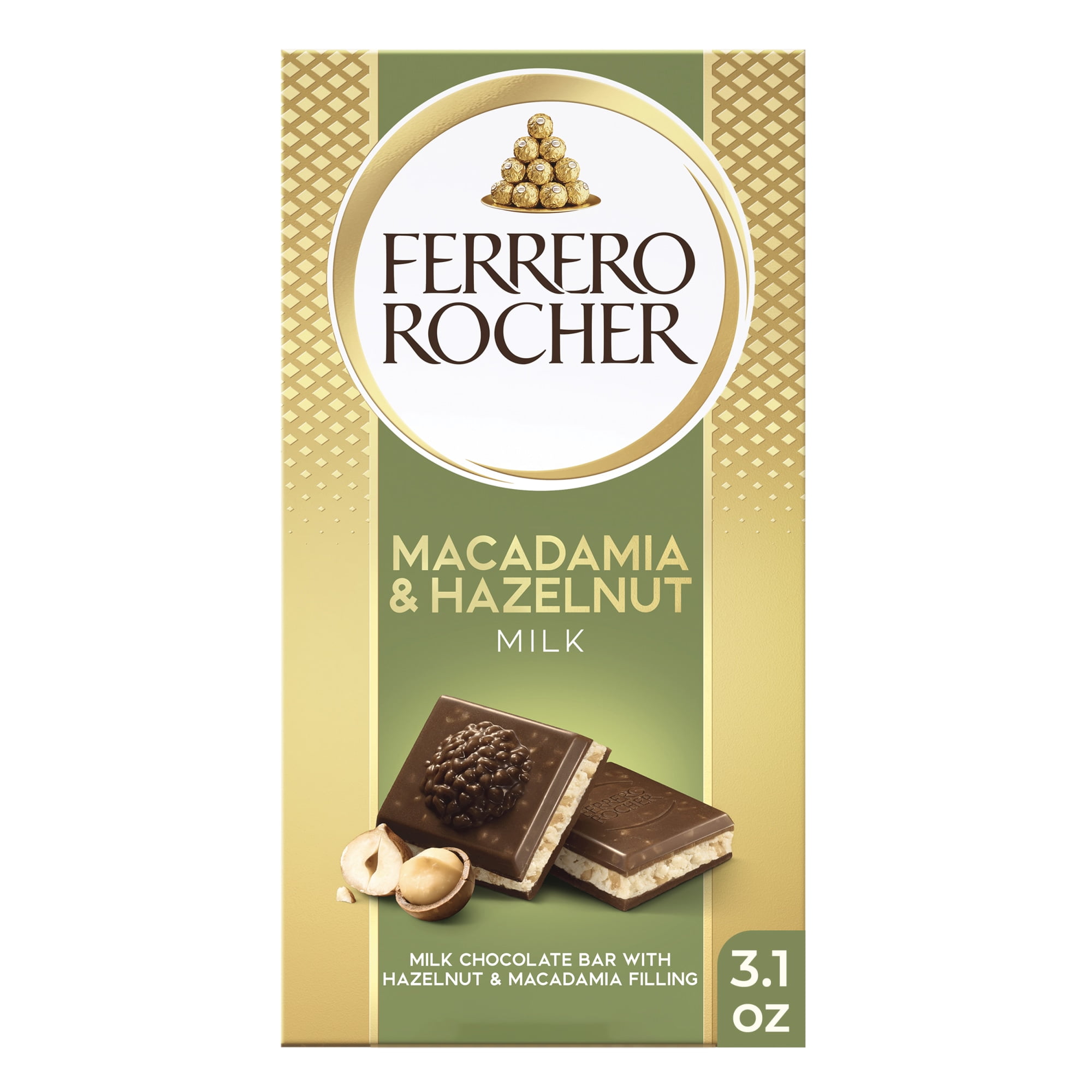 Ferrero Rocher premium chocolate bar, Macadamia Hazelnut Filling ...