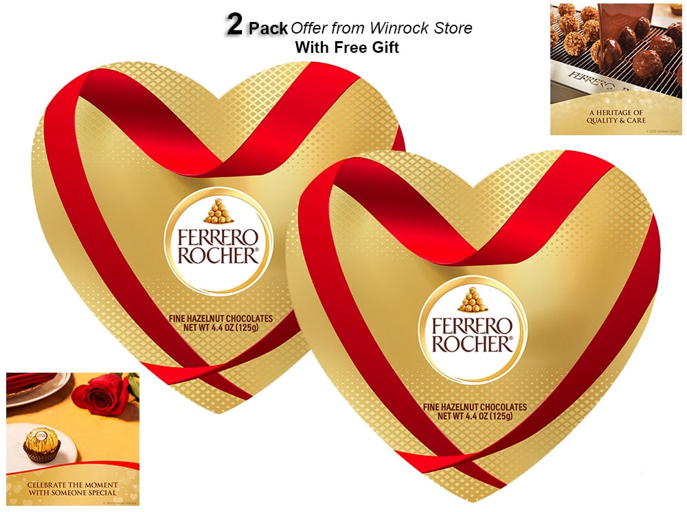 Ferrero Rocher Milk Chocolate Hazelnut, Valentine's Chocolate Heart ...