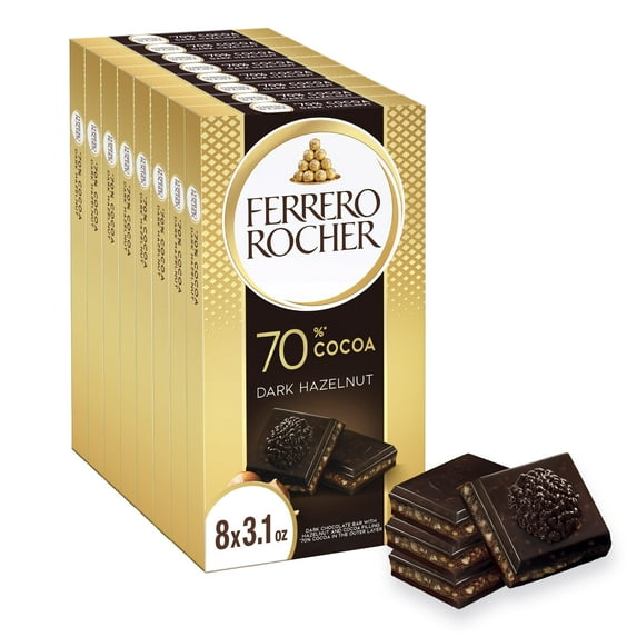 Ferrero Rocher Premium Dark Chocolate Hazelnut Bar, Valentine's Day ...