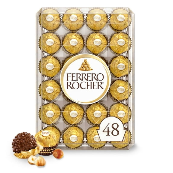 Ferrero Rocher Premium Milk Chocolate Hazelnut, 48 ct. - Walmart.com