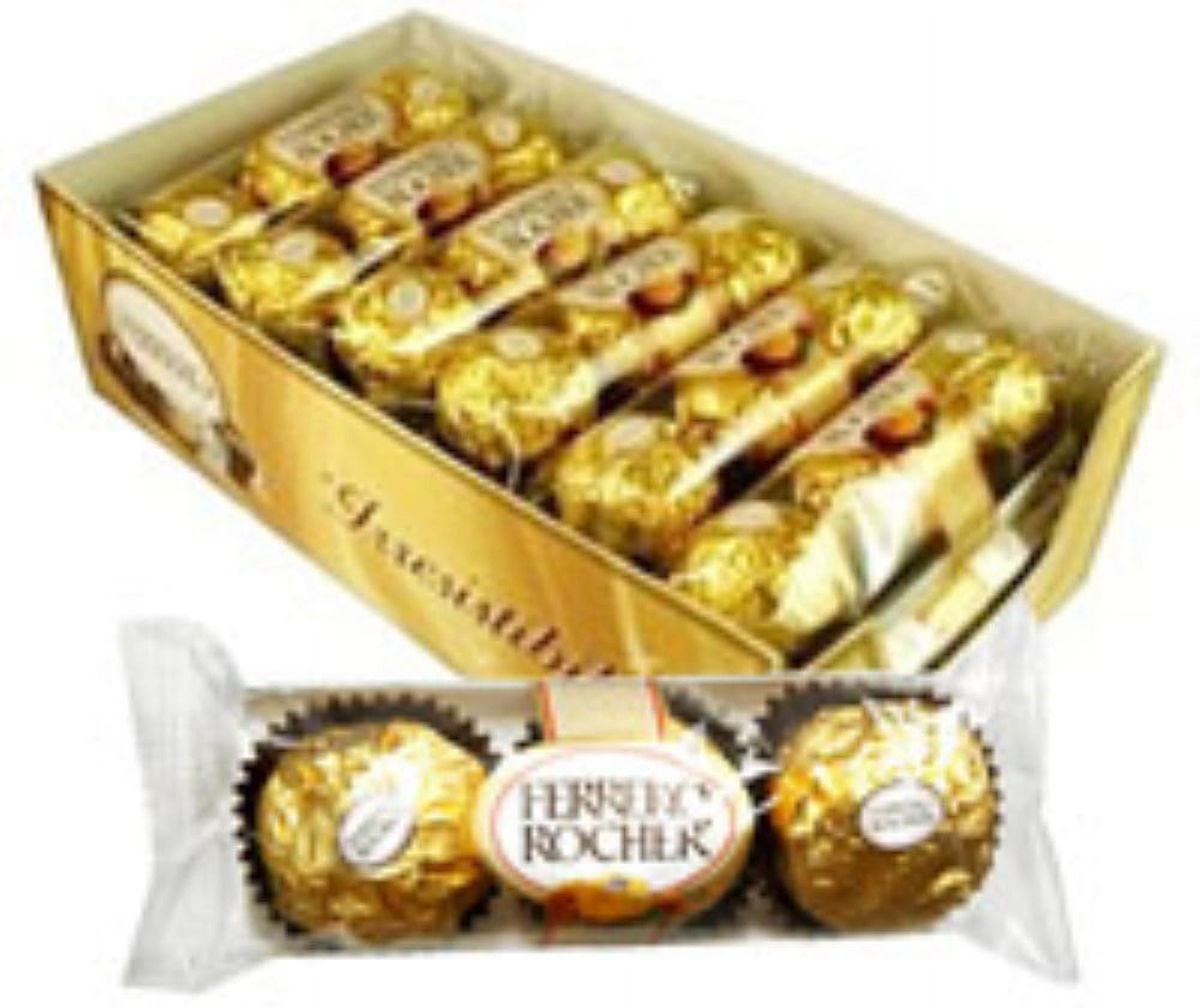 Ferrero Rocher Creamy Chocolates with Roasted Hazelnut, 3ct - Case of ...