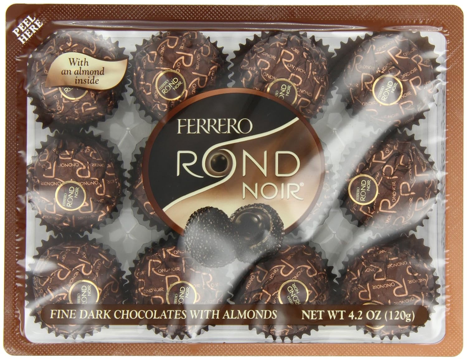Ferrero Rondnoir Dark Chocolates w/ Almonds, 12 Piece - Walmart.com