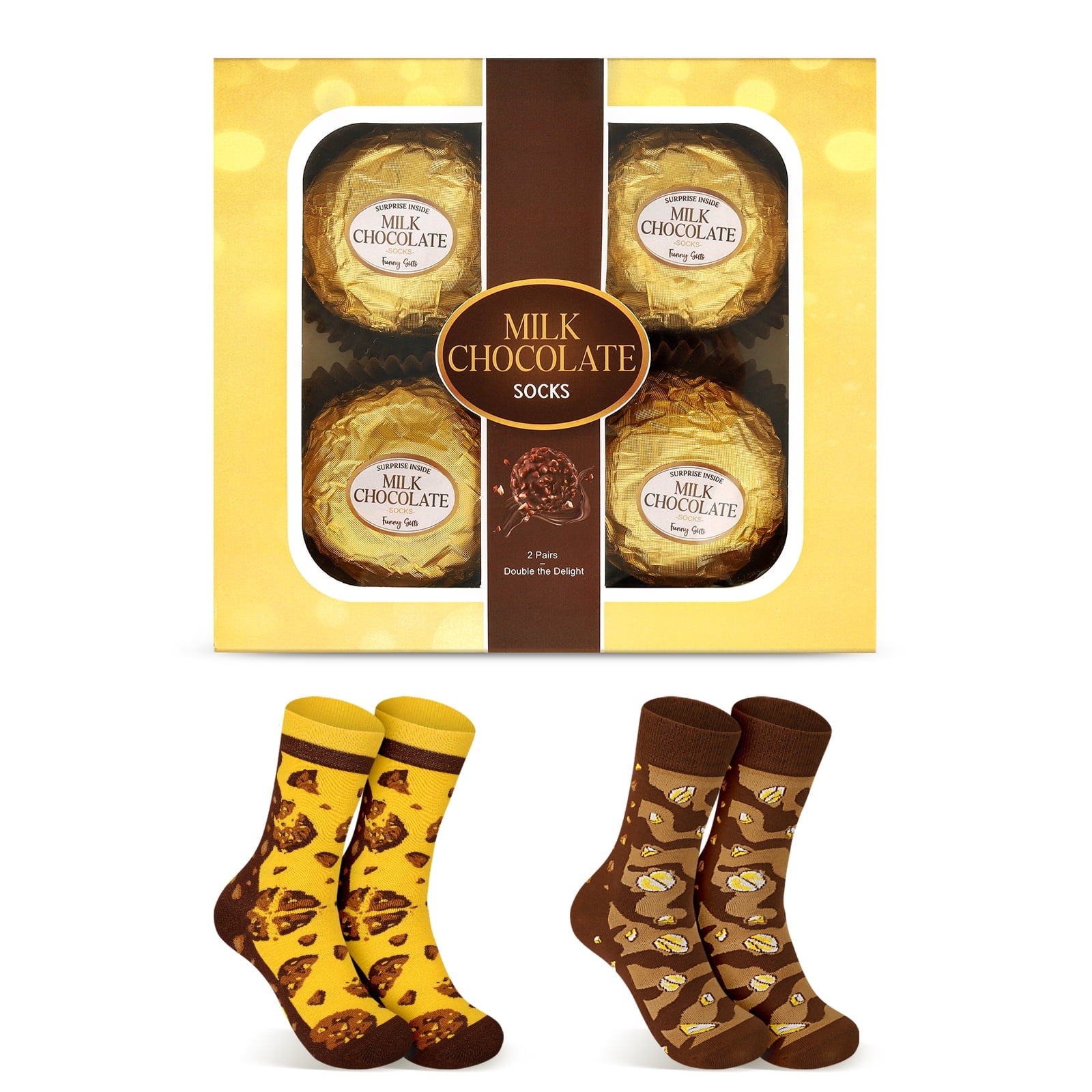Funny Chocolate Socks Gift Box for Men Women Teen Boys - Funny Novelty ...