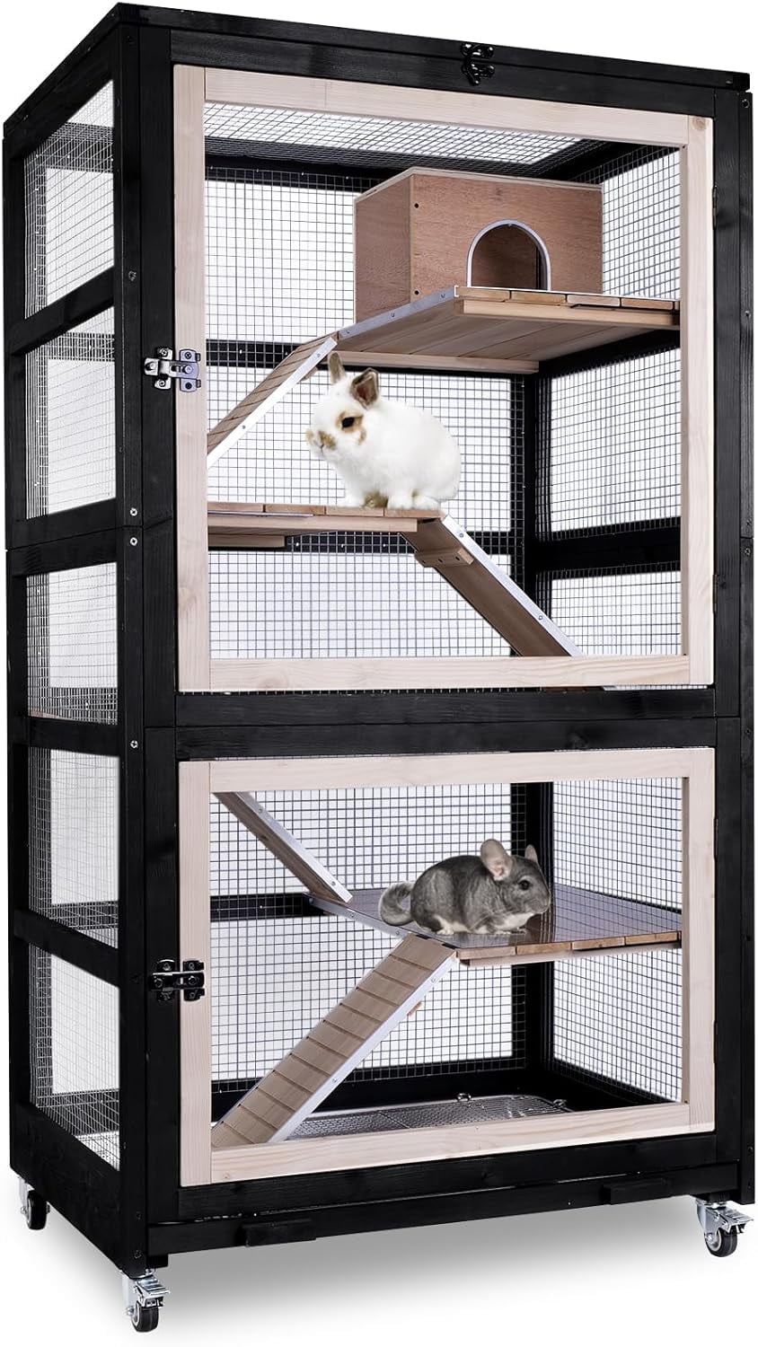 Ferret Cage Chinchilla Cage Rat Cage Stainless Steel Tray 5 Levels ...