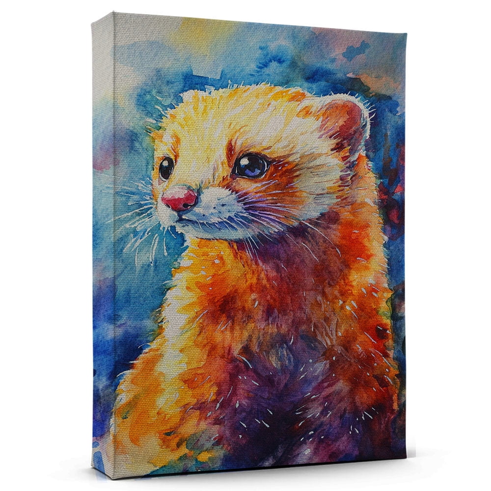 Ferret Cinnamon Pictures Wall Decor - Colorful Ferret Cinnamon Canvas ...