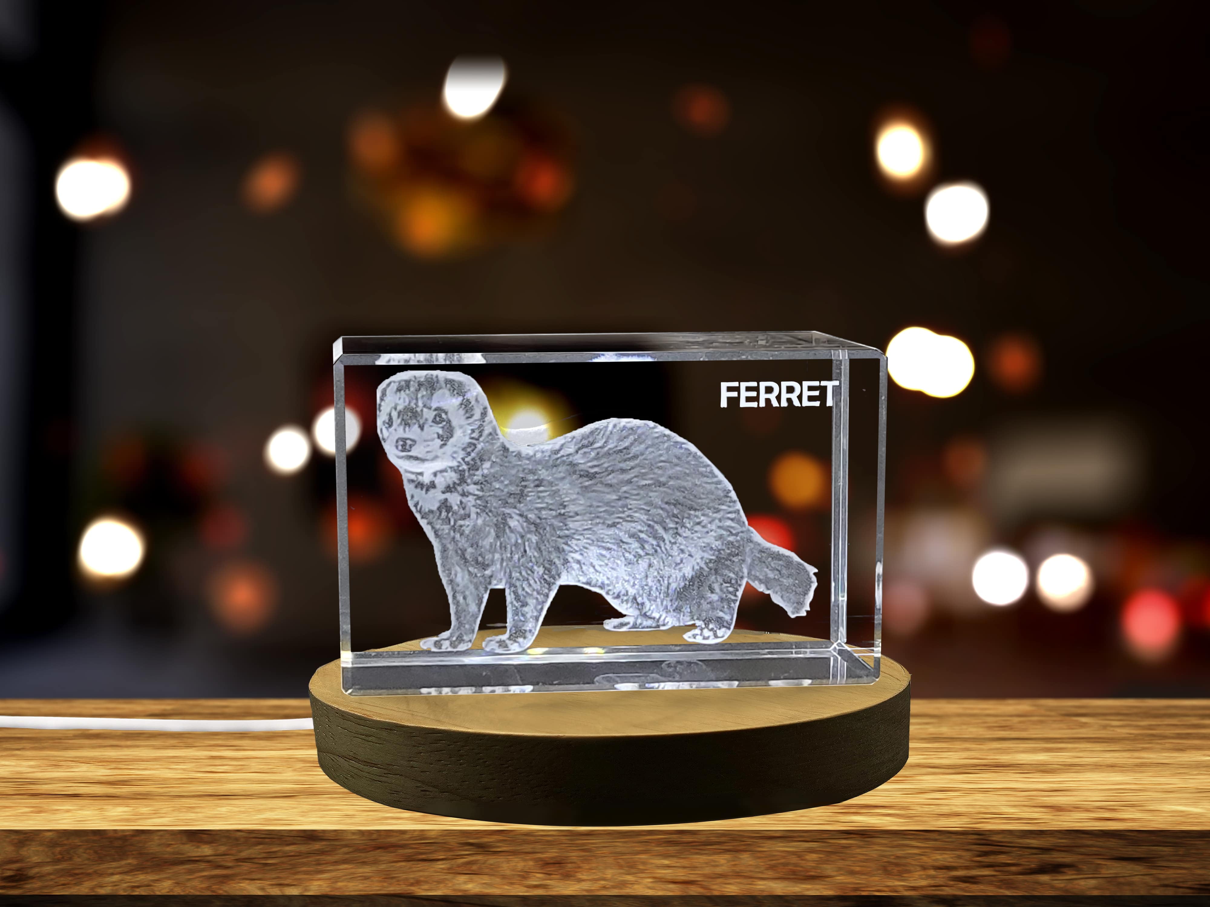 Ferret Crystal Art | Unique Crystals Carved with Playful Mustelid ...