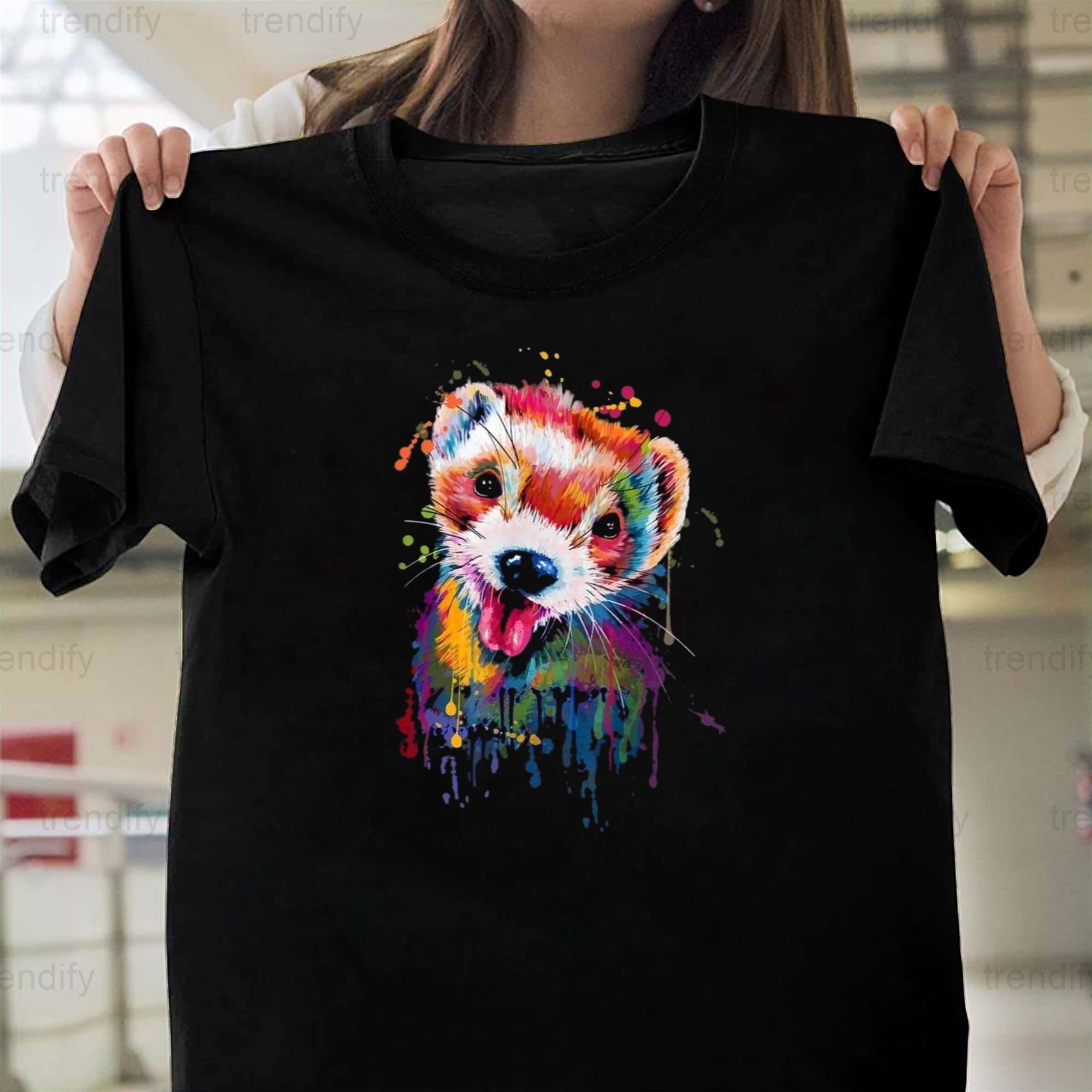Ferret Face Hand Drawn Splash Art Themed Graphics For A Fan, up to 5XL ...