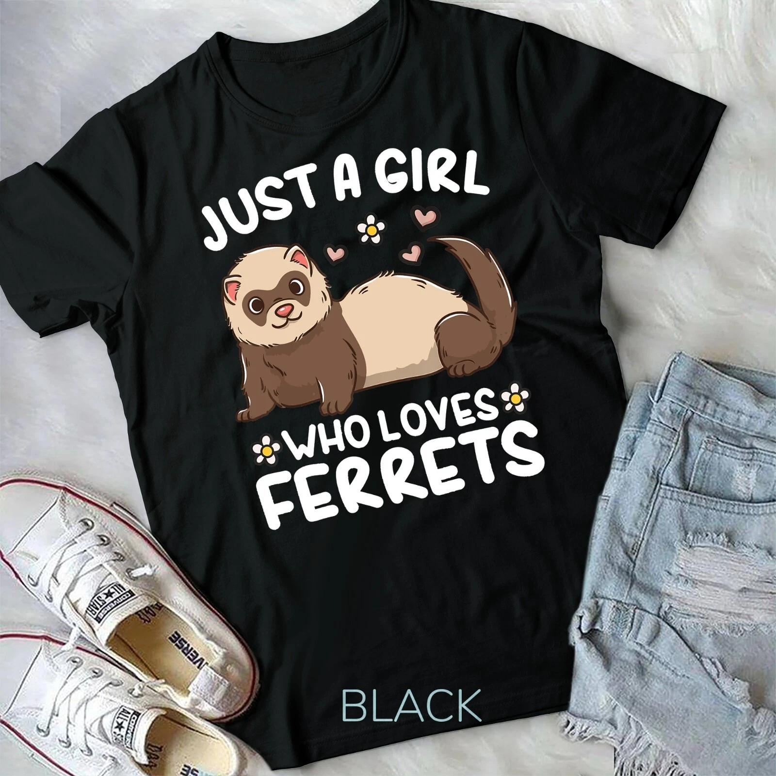 Ferret Just a Girl Who Loves Ferrets T-Shirt Unisex T-shirt - Walmart.com