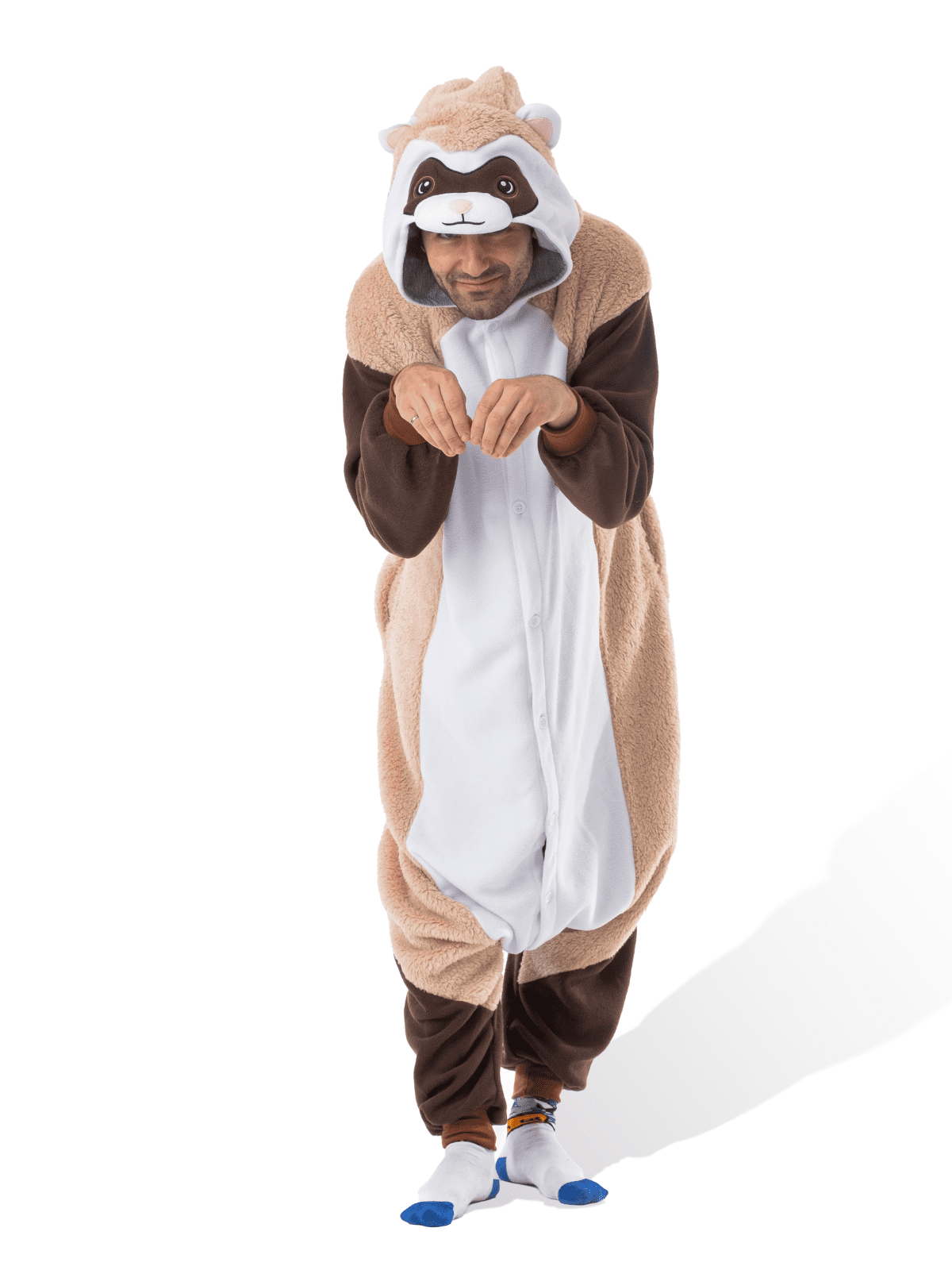 Ferret Kigurumi Unisex Adult Onesie Pajamas Animal One Piece Costume ...
