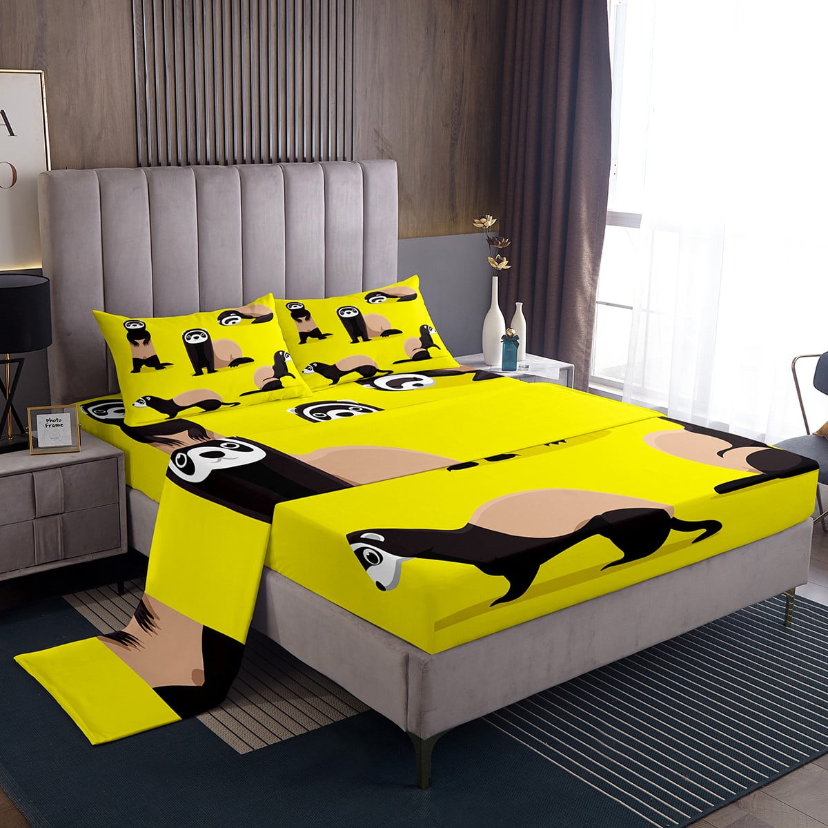 Ferret Sheet Set Minks Weasel Animal Sheets Kawaii Wild Animals Bed ...