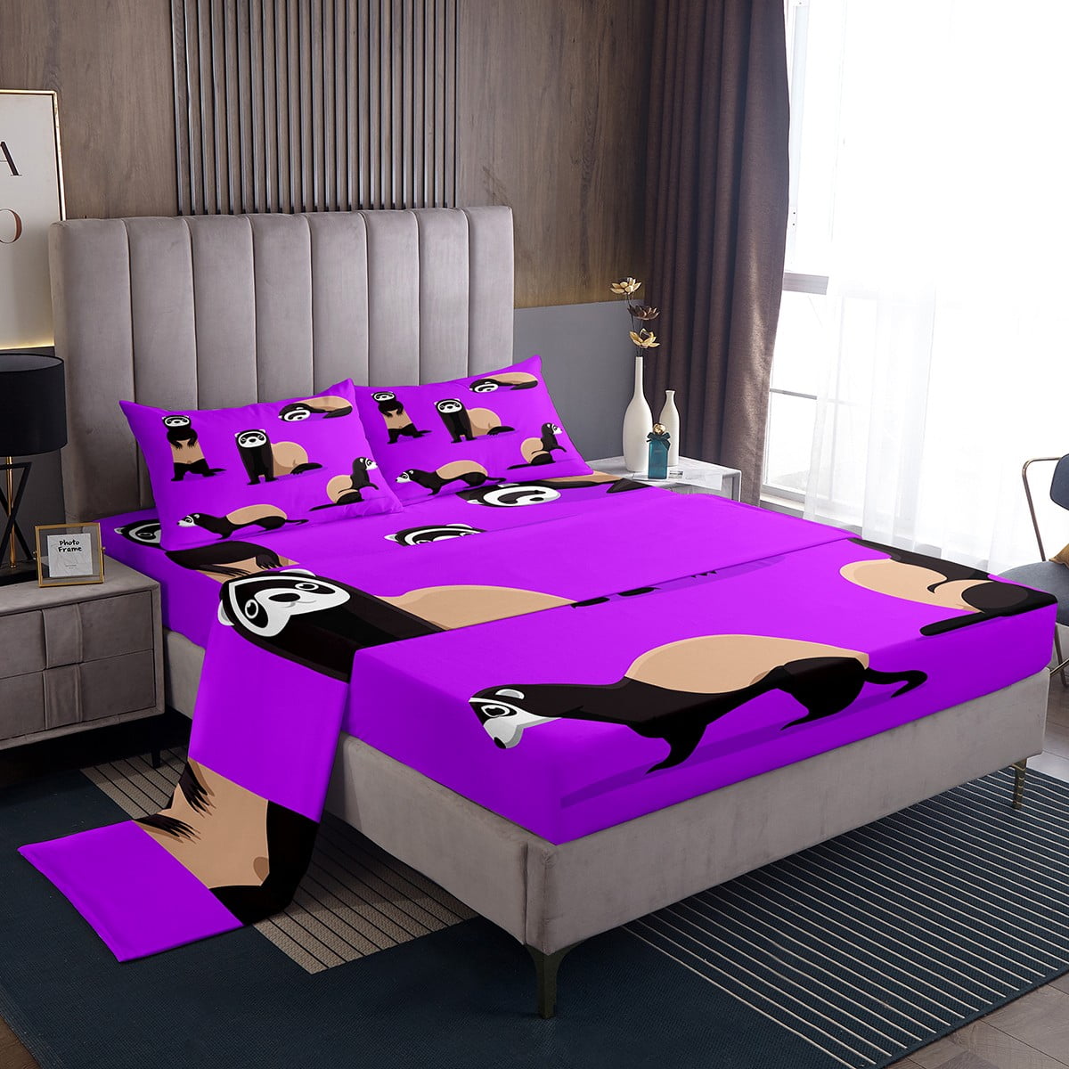 Ferret Sheet Set Minks Weasel Animal Sheets Kawaii Wild Animals Bed ...