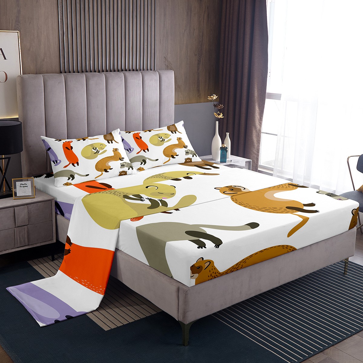 Ferret Sheet Set Minks Weasel Animal Sheets Kawaii Wild Animals Bed ...