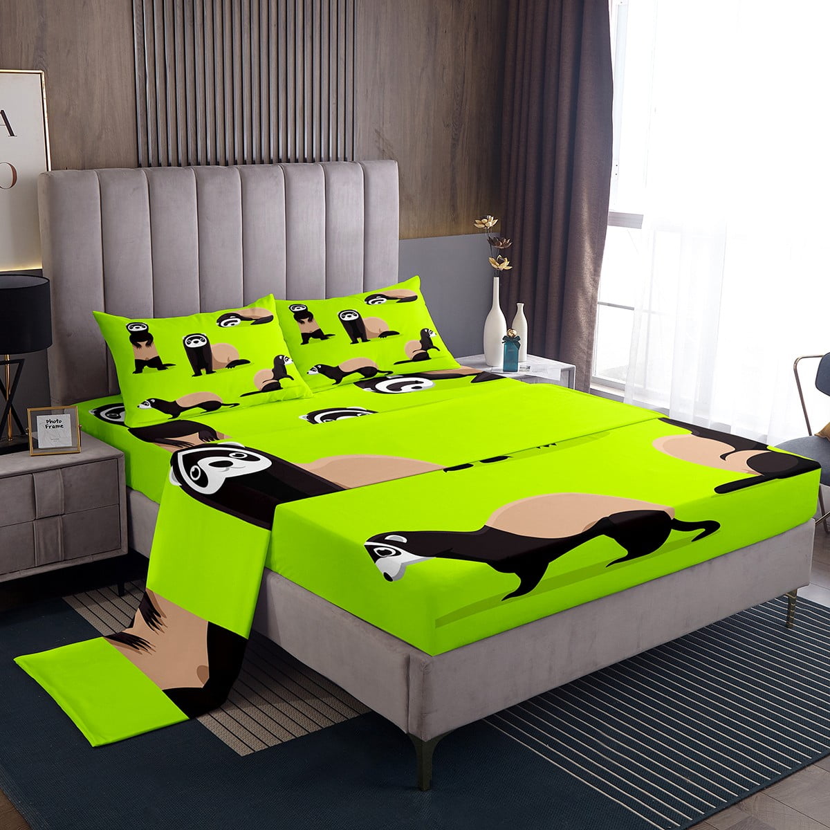 Ferret Sheet Set Minks Weasel Animal Sheets Kawaii Wild Animals Bed ...