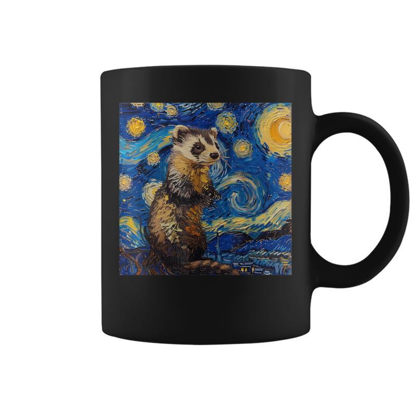 Ferret Van Gogh Starry Night Coffee Mugs - Walmart.com