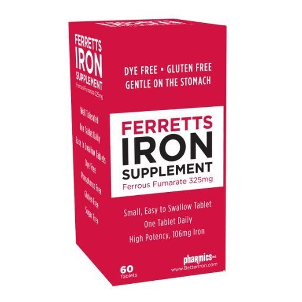 Ferretts, Iron Supplement, 325 mg Ferrous Fumarate, 3pk - Walmart.com