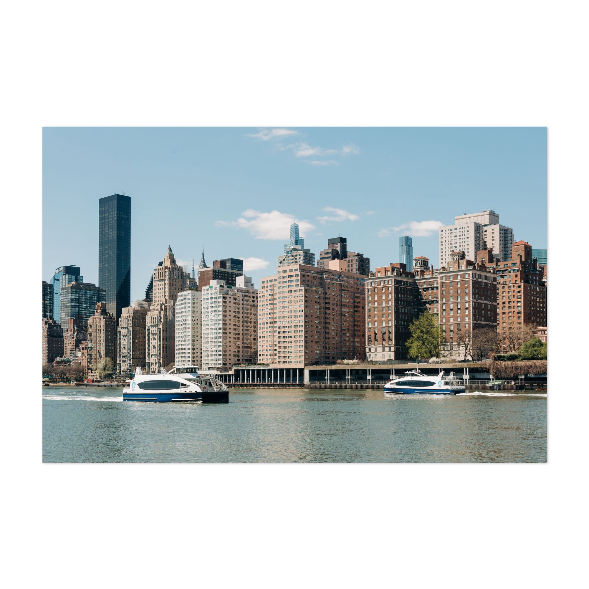 Ferries on the East River - Manhattan New York Photography Cityscape ...