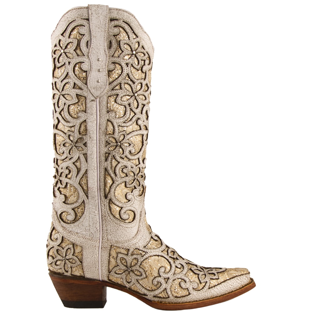 Ferrini Italia Womens Bliss Floral Snip Toe Dress Boots Mid Calf Low ...