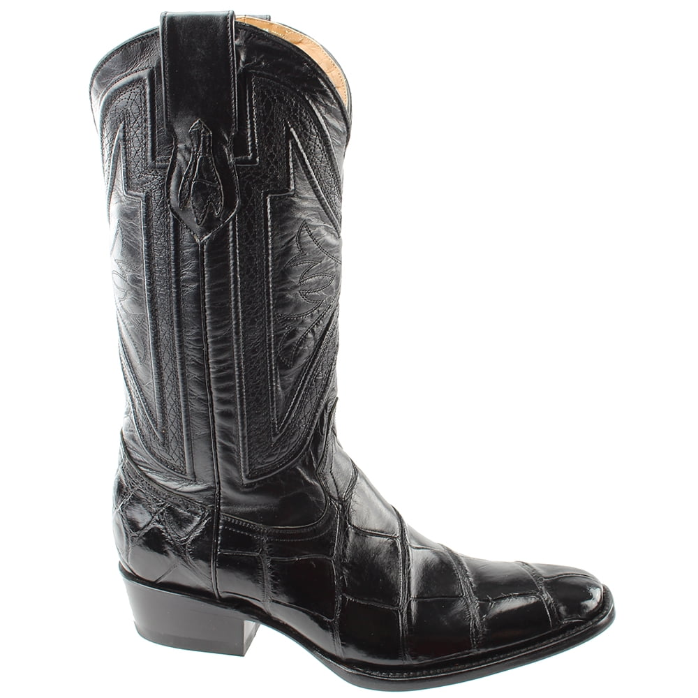 Ferrini Mens American Alligator Square Toe Boots Mid Calf - Walmart.com