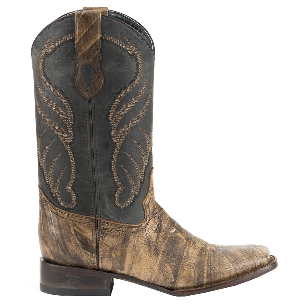 Ferrini Mens Hunter Square Toe Cowboy Casual Boots Mid Calf - Walmart.com