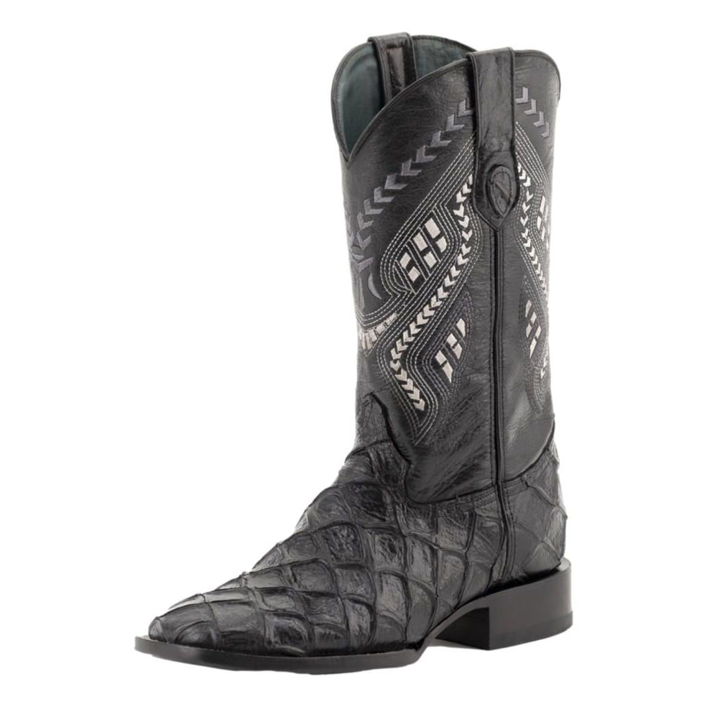 Ferrini Western Boots Mens Bronco Pirarucu Print Black 43393-04 ...