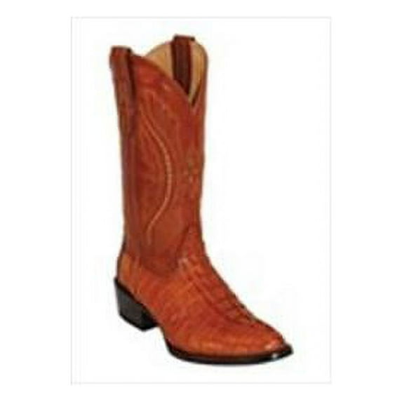 Ferrini Western Boots Mens Cowboy Caiman Tail Croc Cognac 10311-02 ...