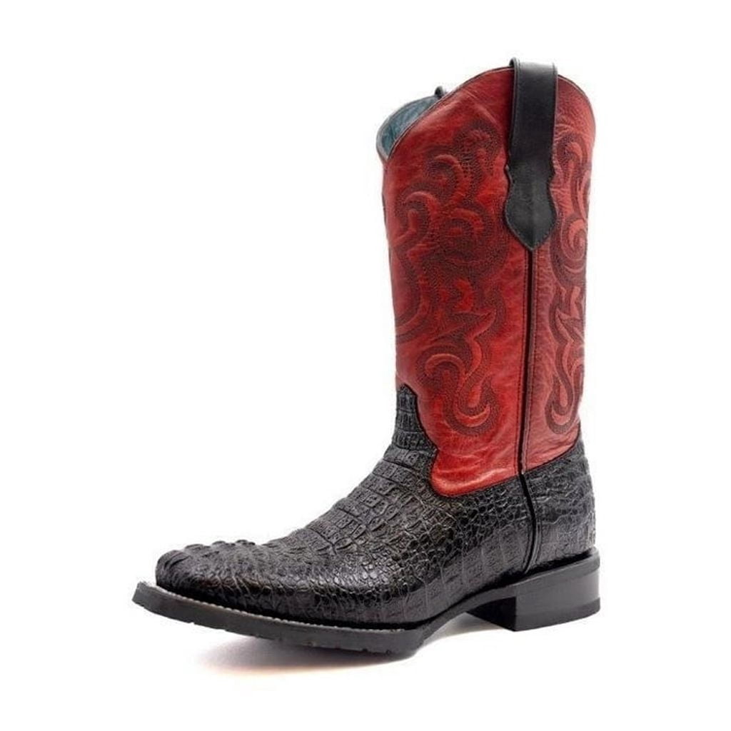 Ferrini Western Boots Mens Stampede Croc Print Black 40493-04 - Walmart.com