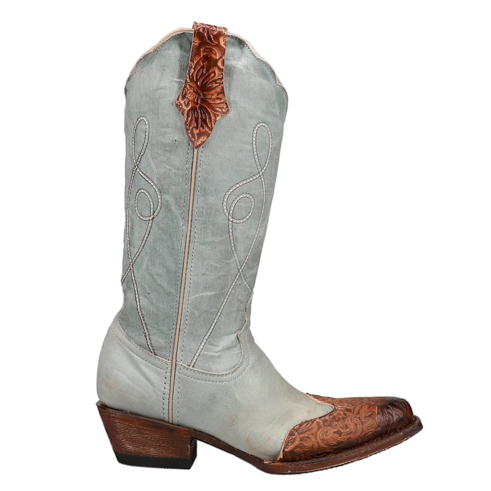 Ferrini Womens Madison Embossed Embroidered Snip Toe Pull On Cowboy ...