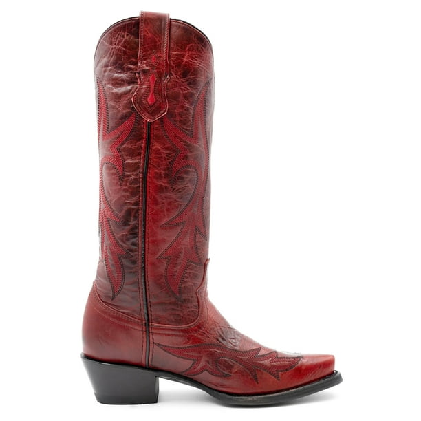 Ferrini Womens Scarlett Embroidered Snip Toe Cowboy Tall Boots ...