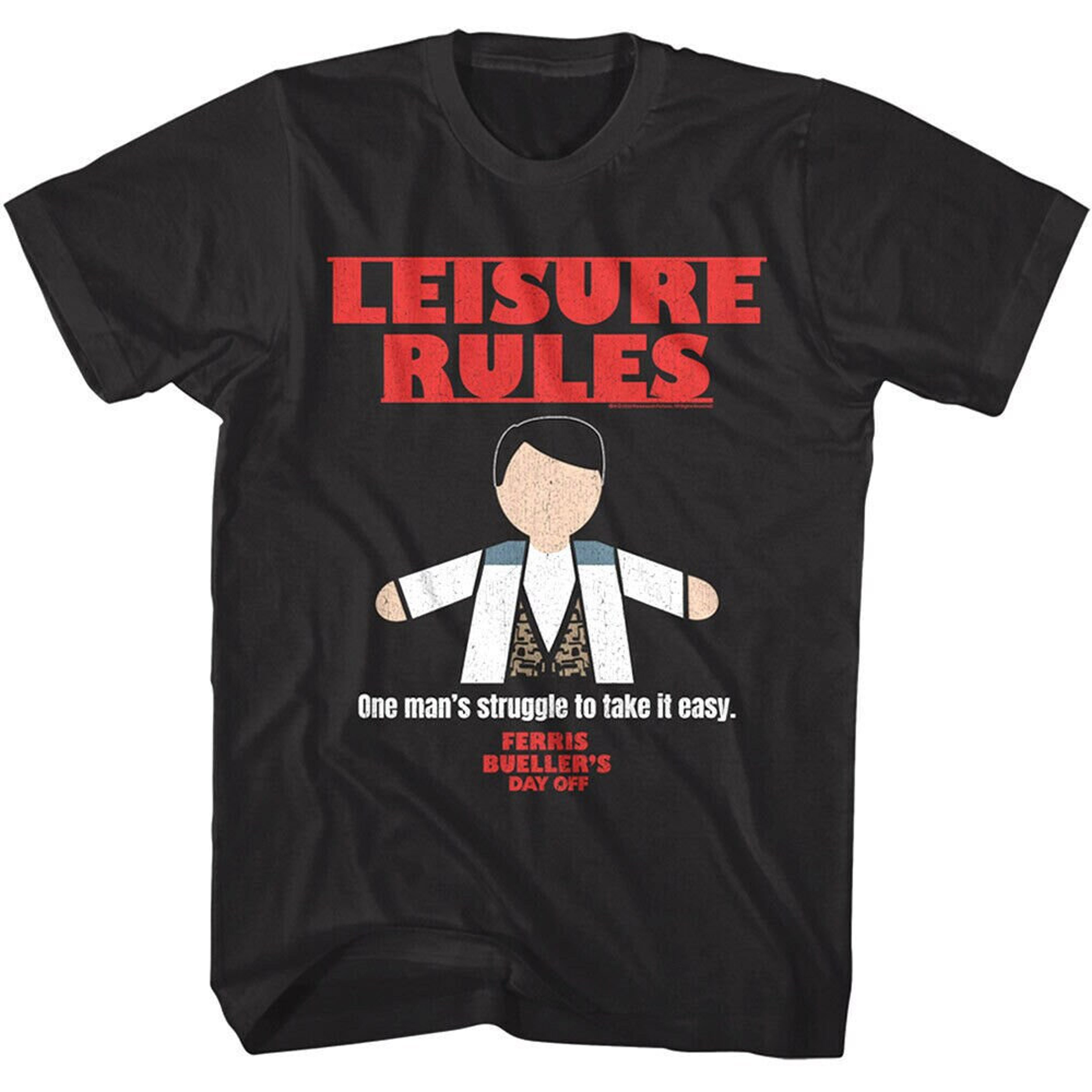 Ferris Bueller Shirt Leisure Rules Comedy Movie Merch Graphic Tees ...
