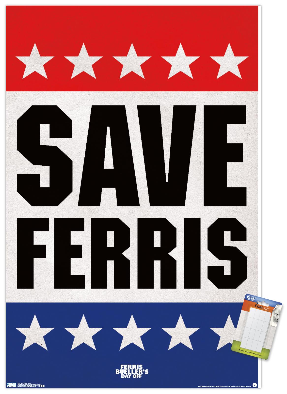 Ferris Bueller's Day Off - Save Ferris Wall Poster, 14.725" x 22.375 ...