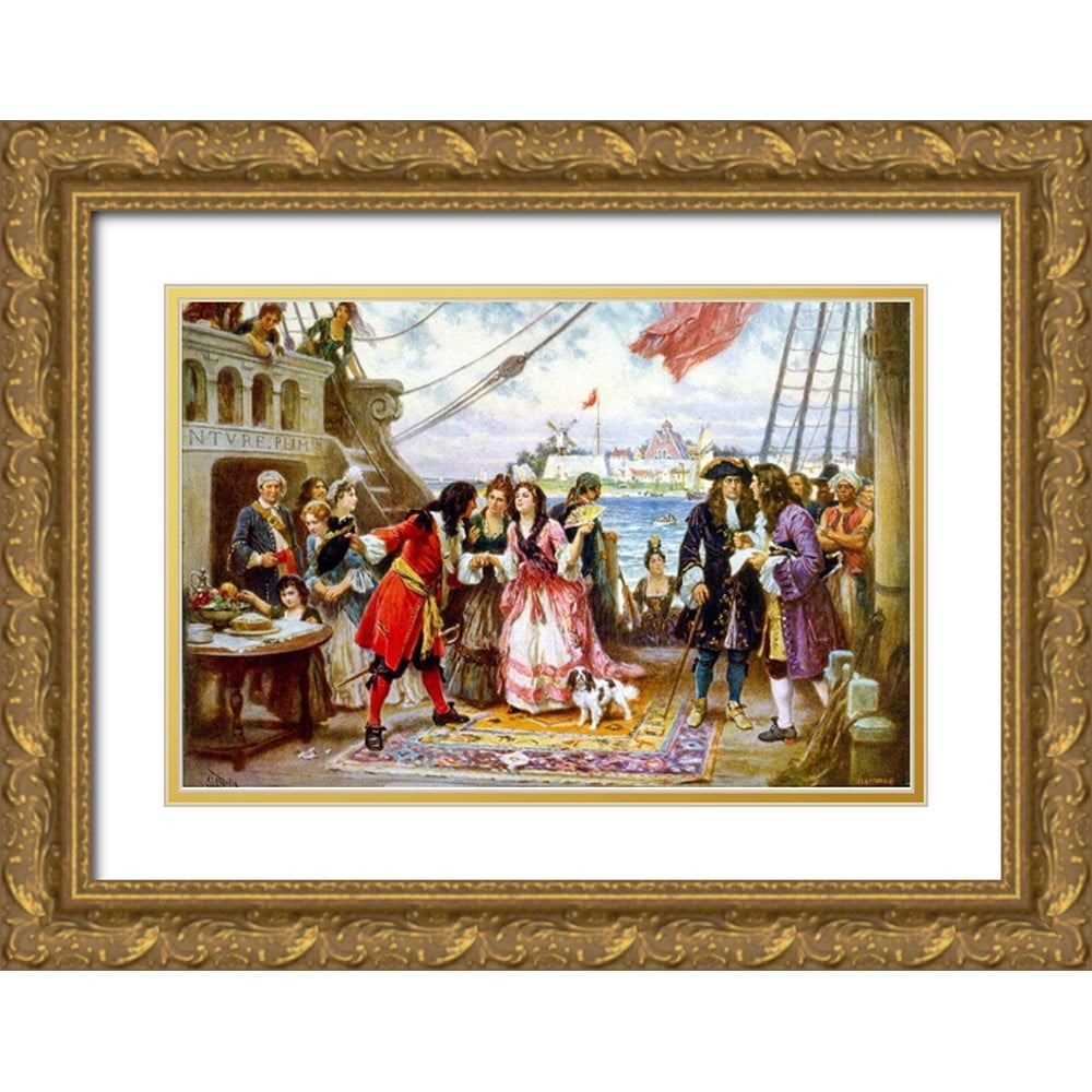 Ferris, Jean Leon Gerome 24x17 Gold Ornate Wood Framed with Double ...