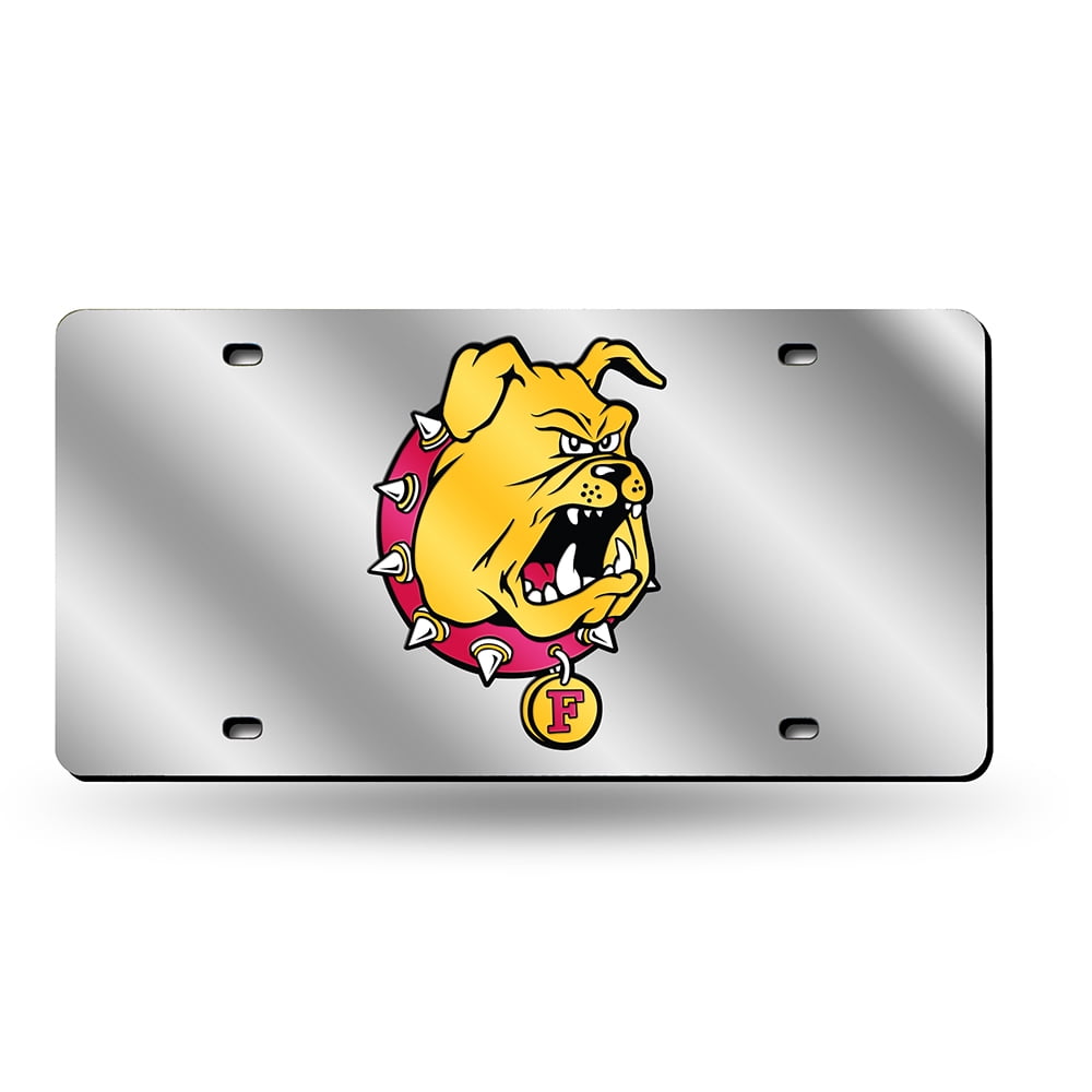 Ferris State University Bulldogs Mirrored Laser Cut License Plate Laser ...