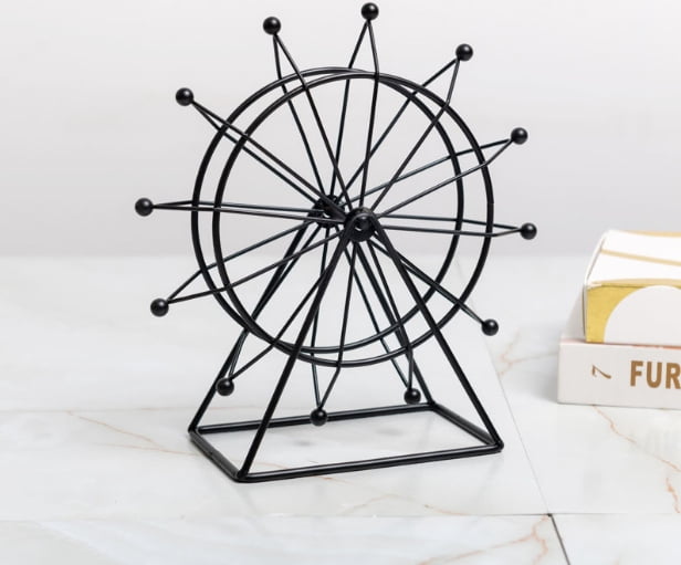 Ferris Wheel Bookshelf Decor – Gold Decor Modern Gift - Shelf Decor ...