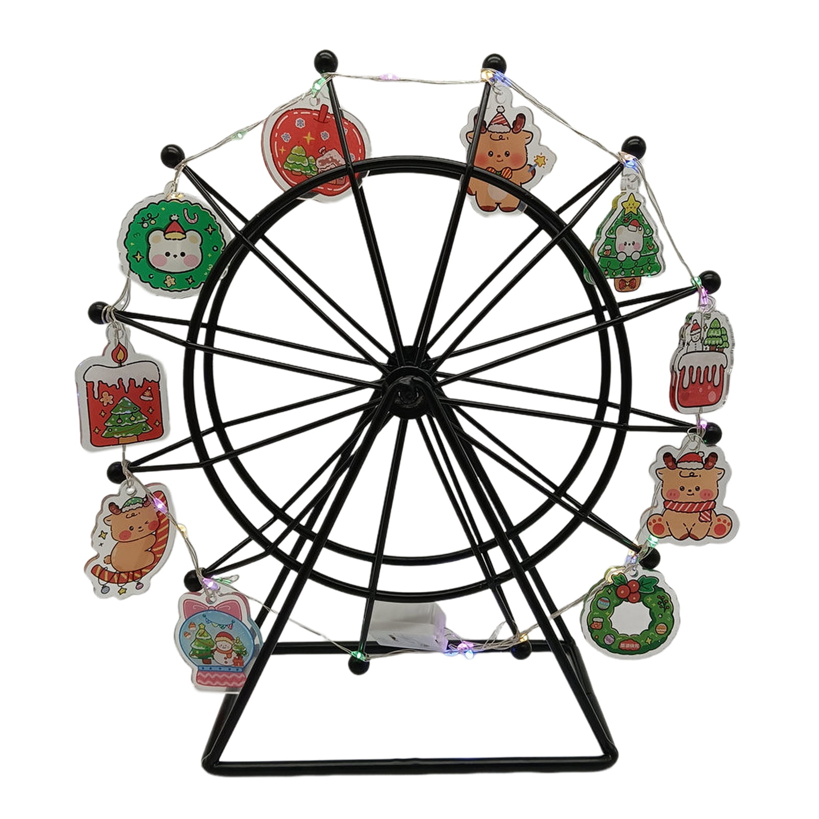 Ferris Wheel Decoration Metal Rotating LED Ferris Wheel Night Light ...