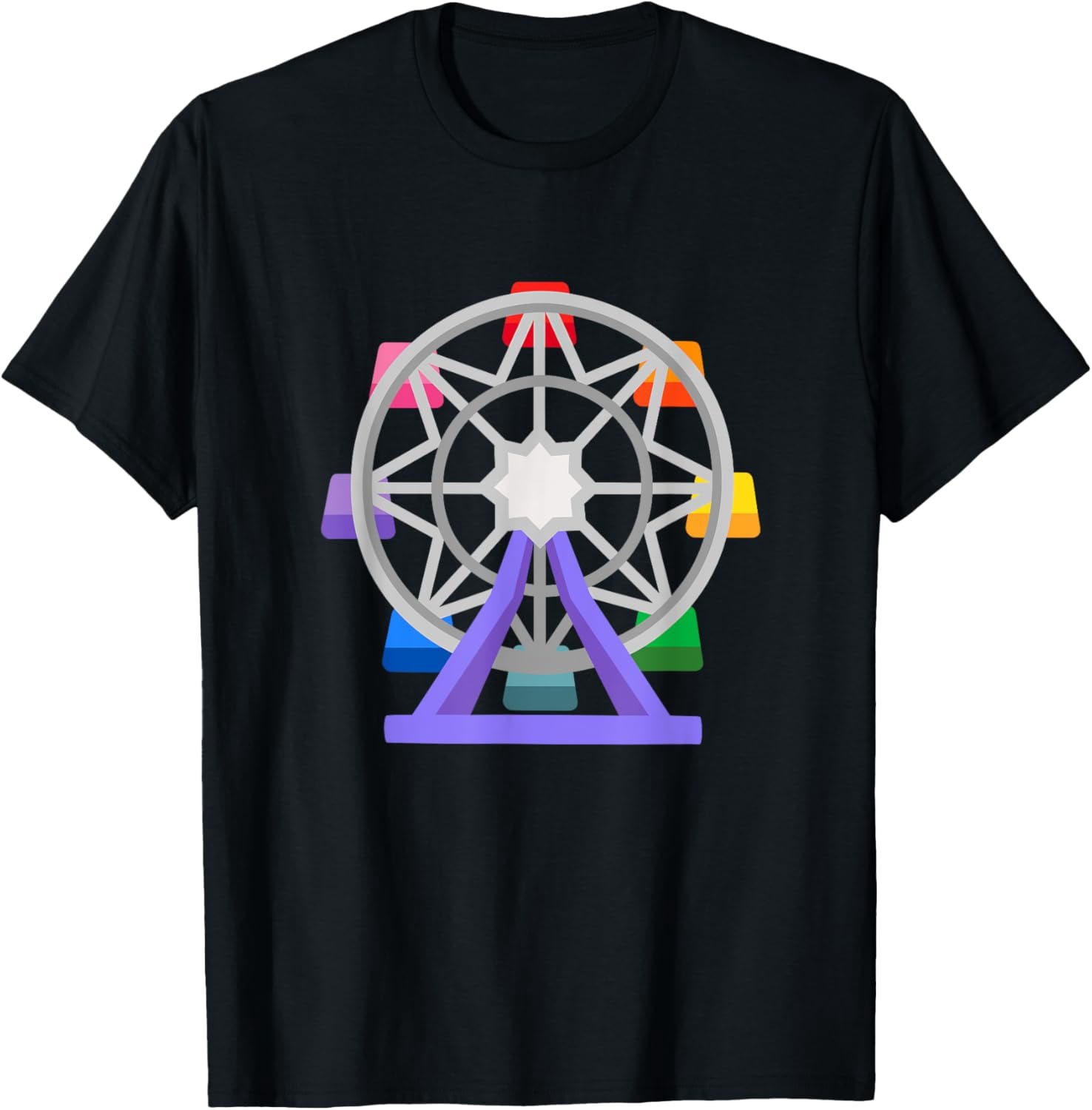Ferris Wheel Fairground Costume T-Shirt men and women can wear, black ...