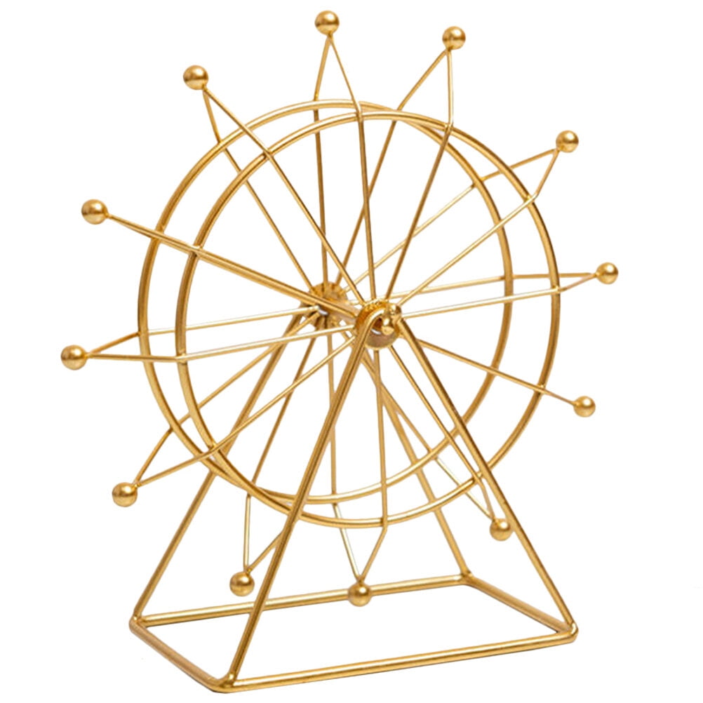CIMAXIC Desk Decor Ferris Wheel Ferris Wheel Model Golden Iron 1Pack 9 ...