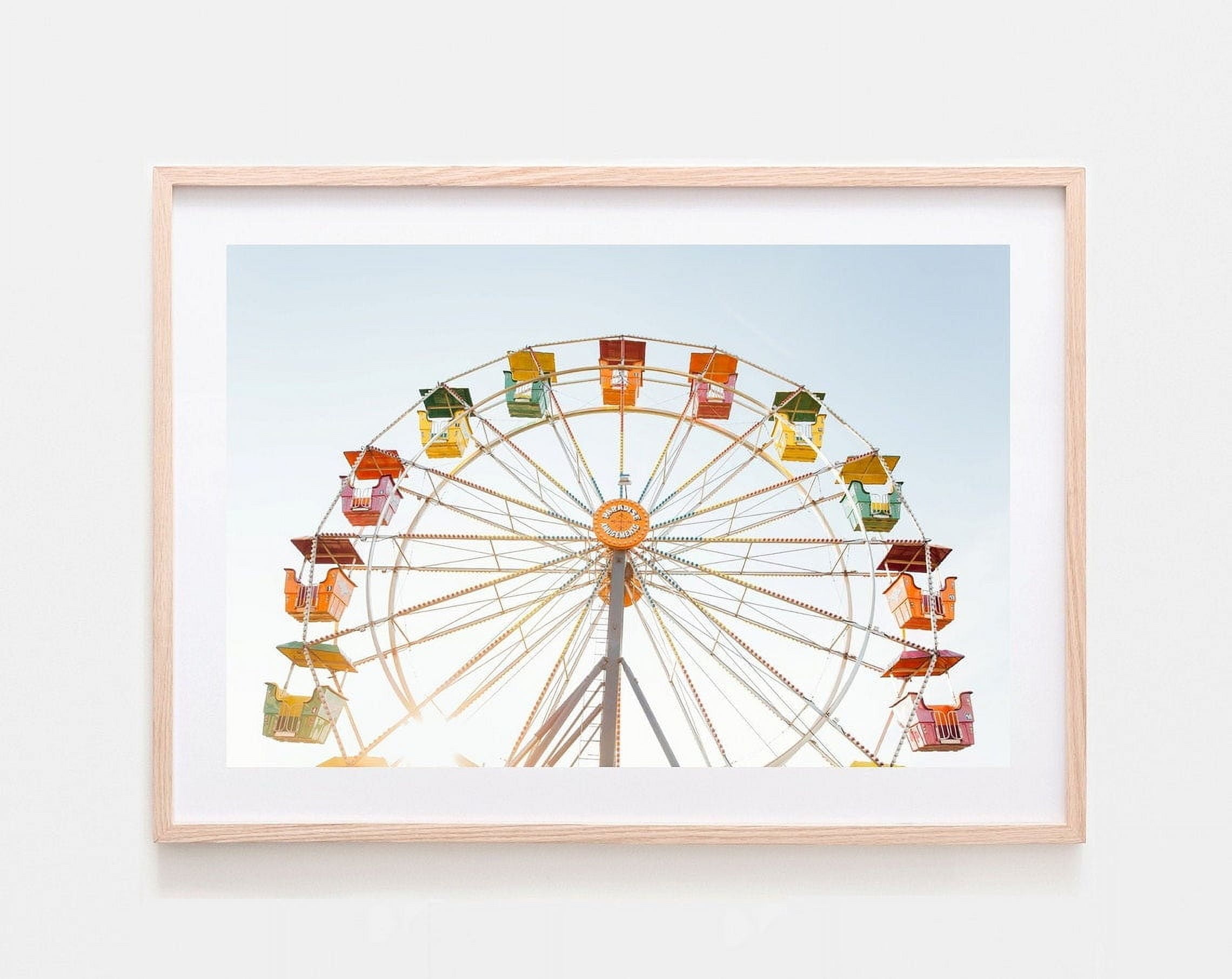 Ferris Wheel Print, Summer Poster, Amusement Park Print, Nursery Ferris ...