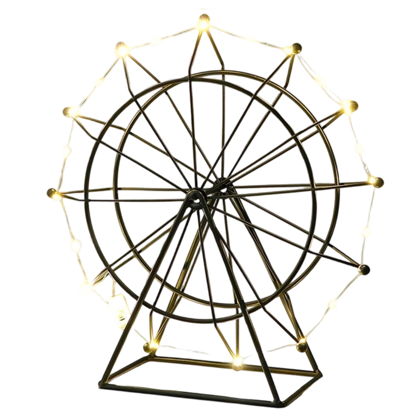 Ferrises Wheel Model with Light String Iron Skies Wheel Decors Photo ...