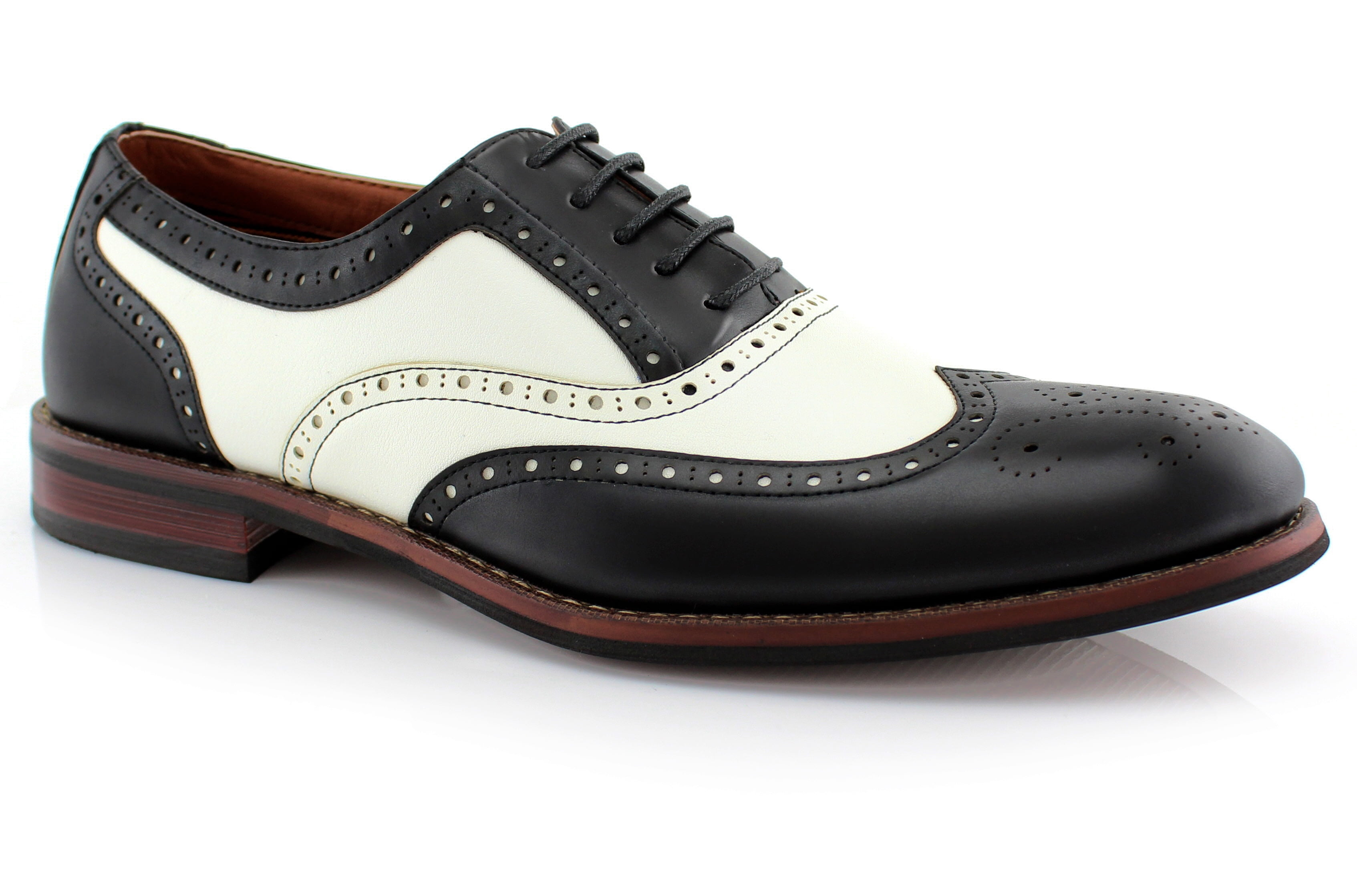 Ferro Aldo Arthur MFA139001D Mens Wingtip Oxford Spectator Dress Shoes ...