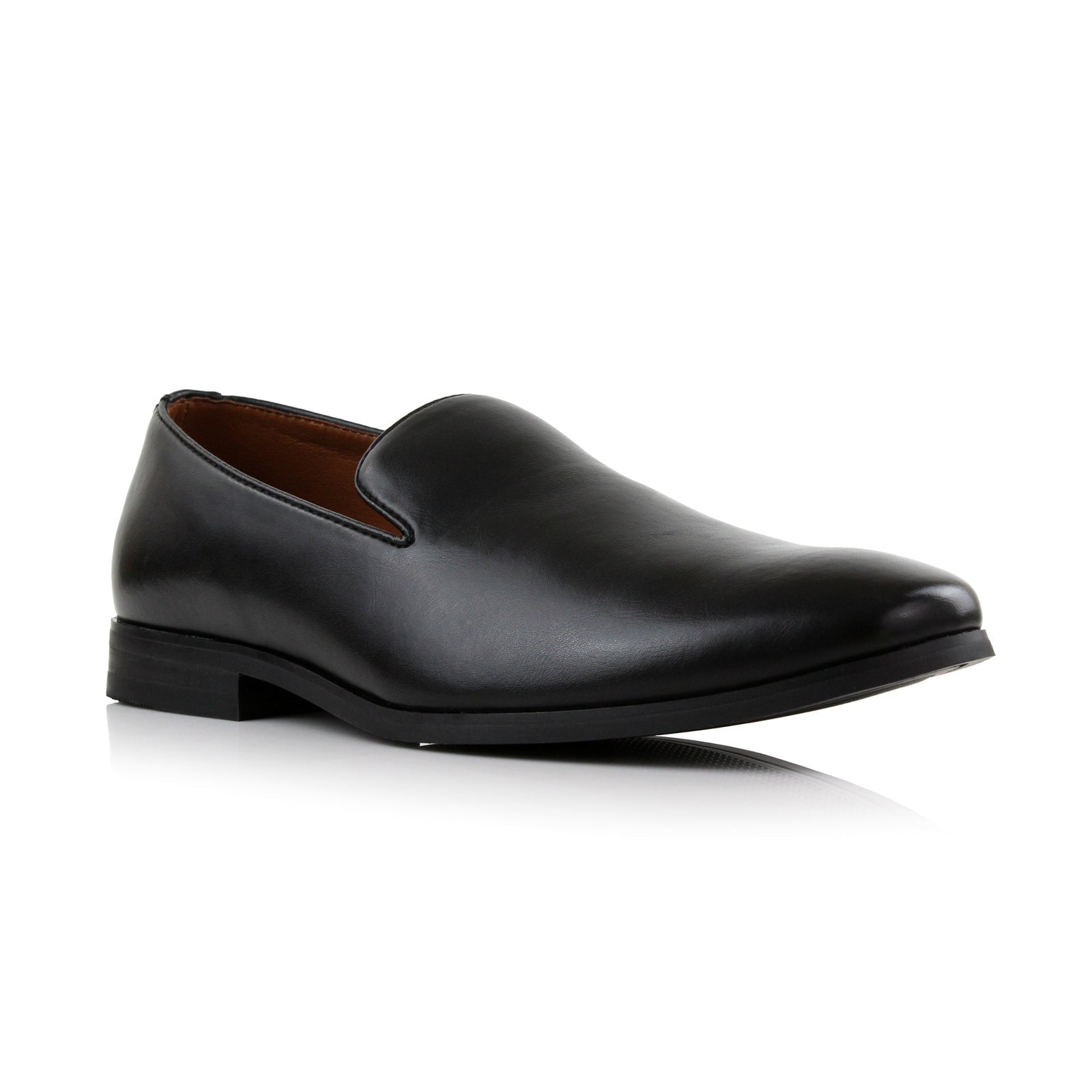 Ferro Aldo Clyde MFA19672 Minimalist Plain Toe Wholecut Penny Loafers, in Black, Men's Size 8.5 ...