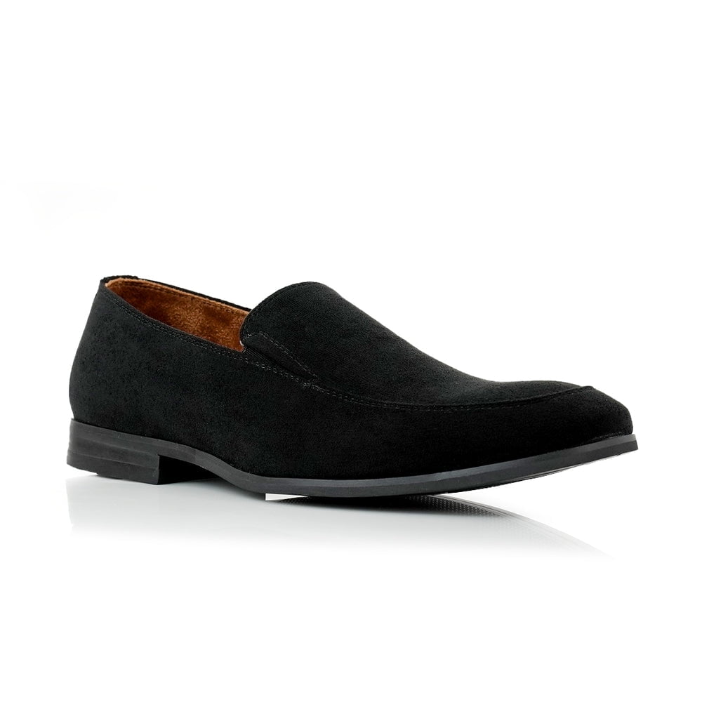 Ferro Aldo Dale MFA19703 Minimalist Slip-on Suede Penny Loafers, in Black Suede, Size 9.5 ...