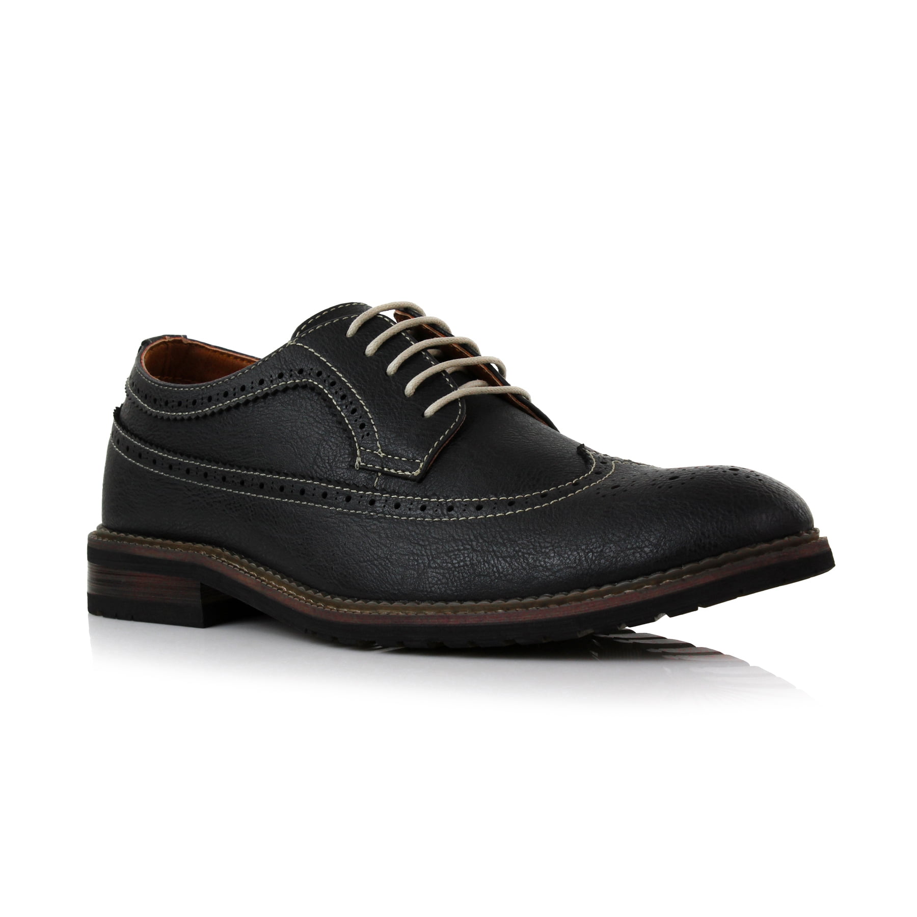 Ferro Aldo Phillip MFA19312 Mens Classic Wingtip Brogue Dress Shoes, in ...