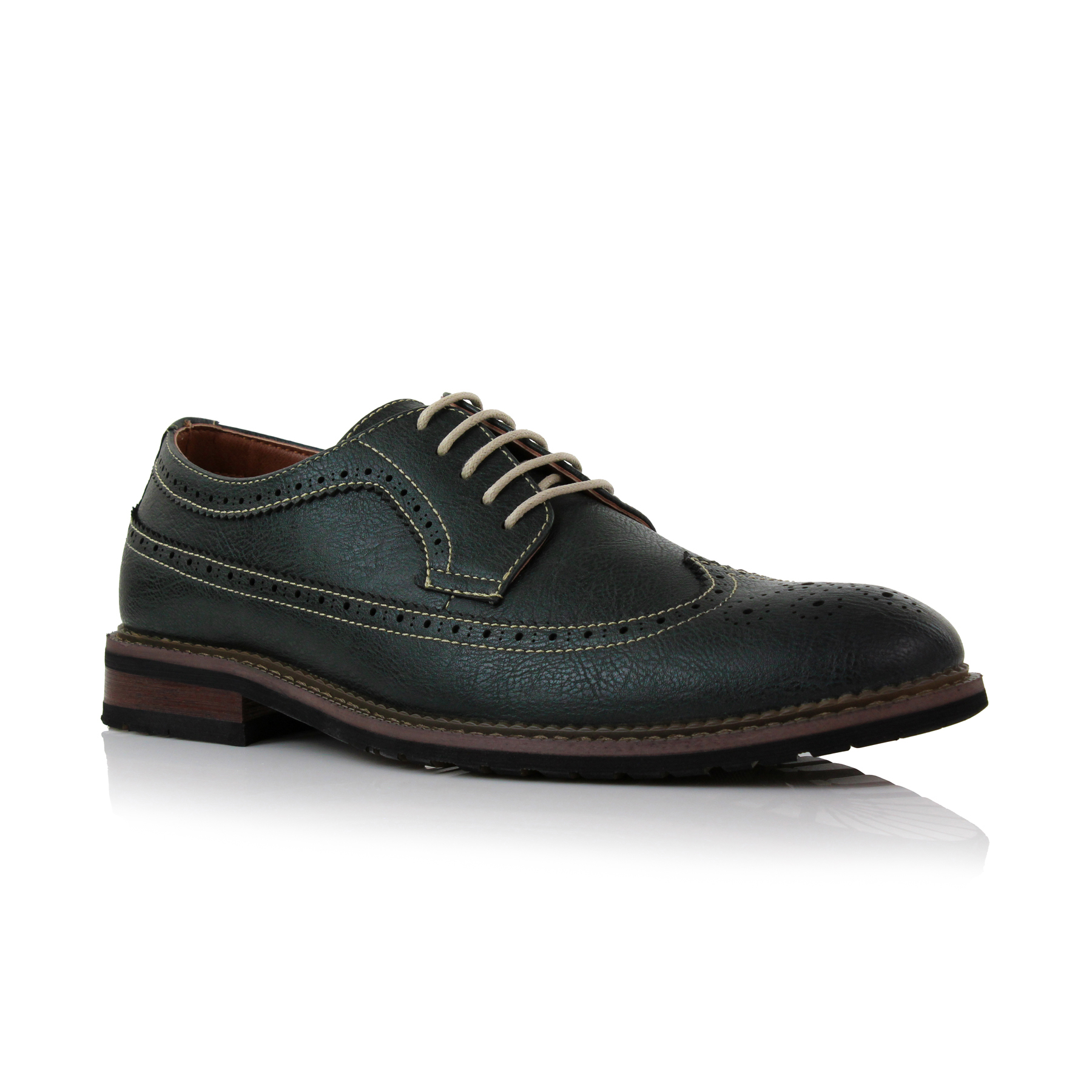 Ferro Aldo Phillip MFA19312 Mens Classic Wingtip Brogue Dress Shoes, in ...