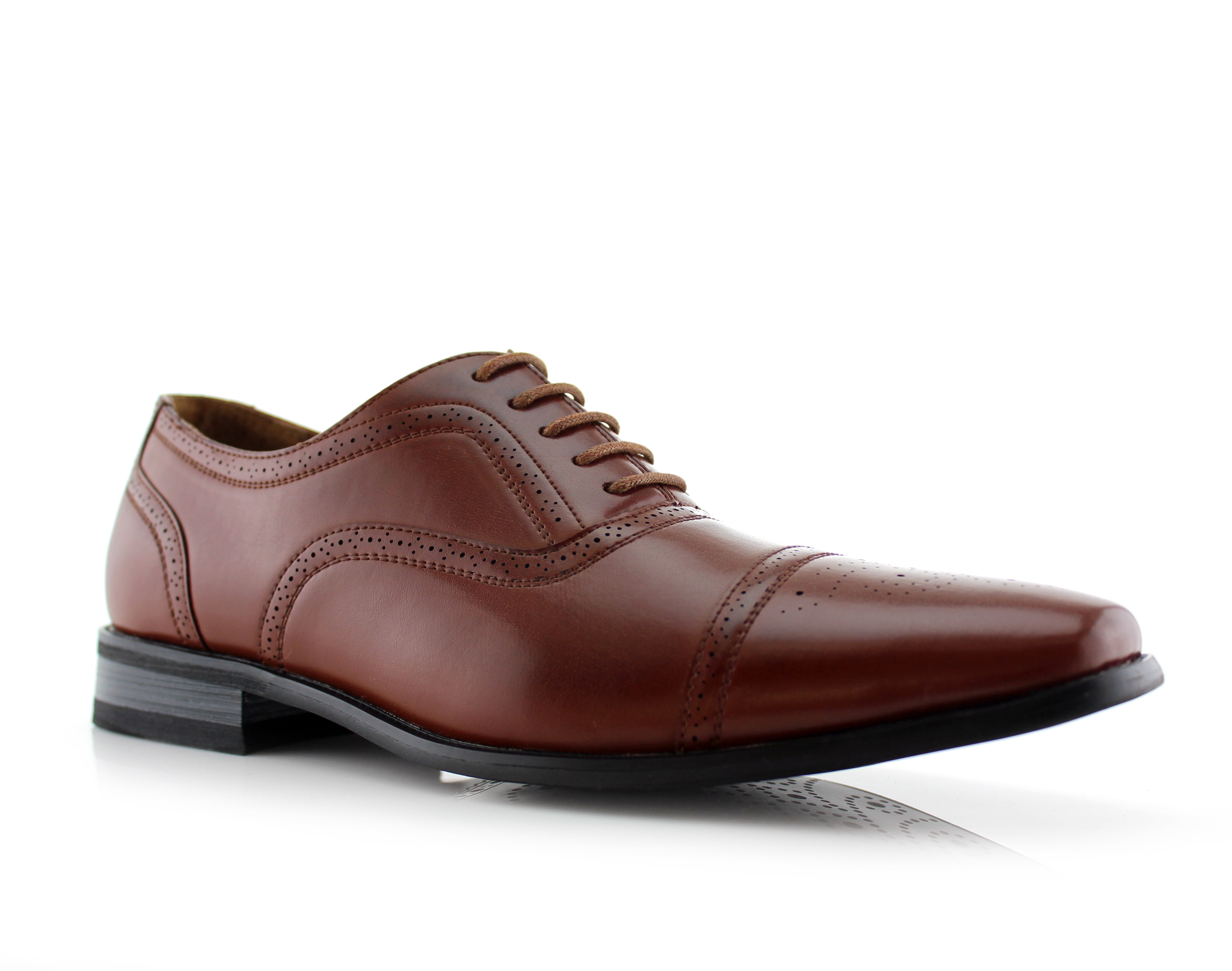 Ferro Aldo Todd MFA19006 Brown Color Men's Wing Tip Lace-up Oxfords ...