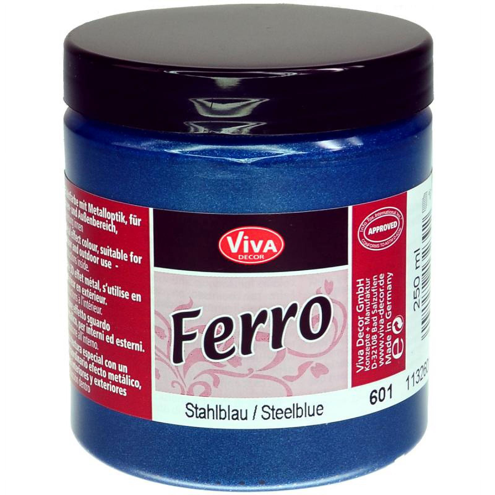 Ferro Metal Effect Textured Paint 3oz-steelblue - Walmart.com