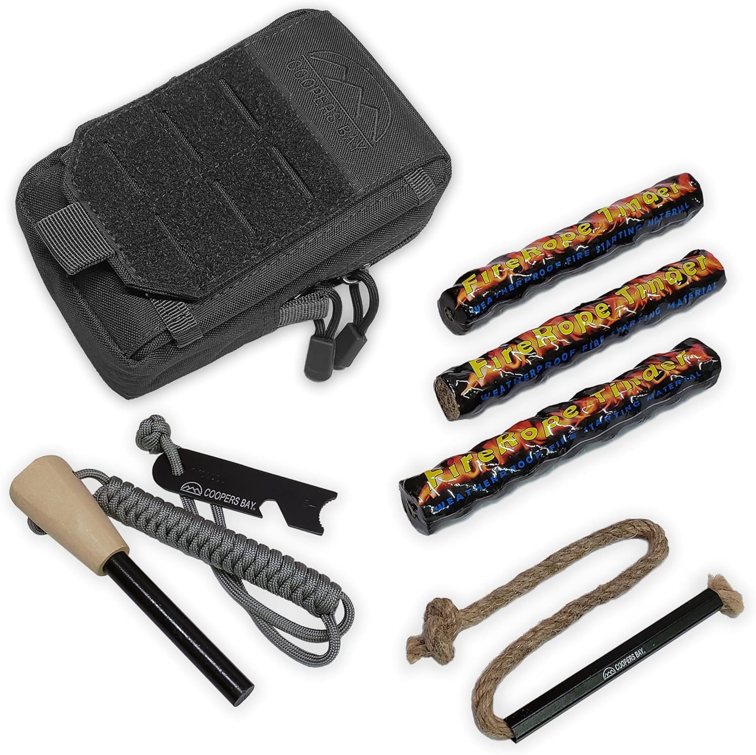 Ferro Rod Fire Starter Package | Premium Fire Starting Kit | Includes ...