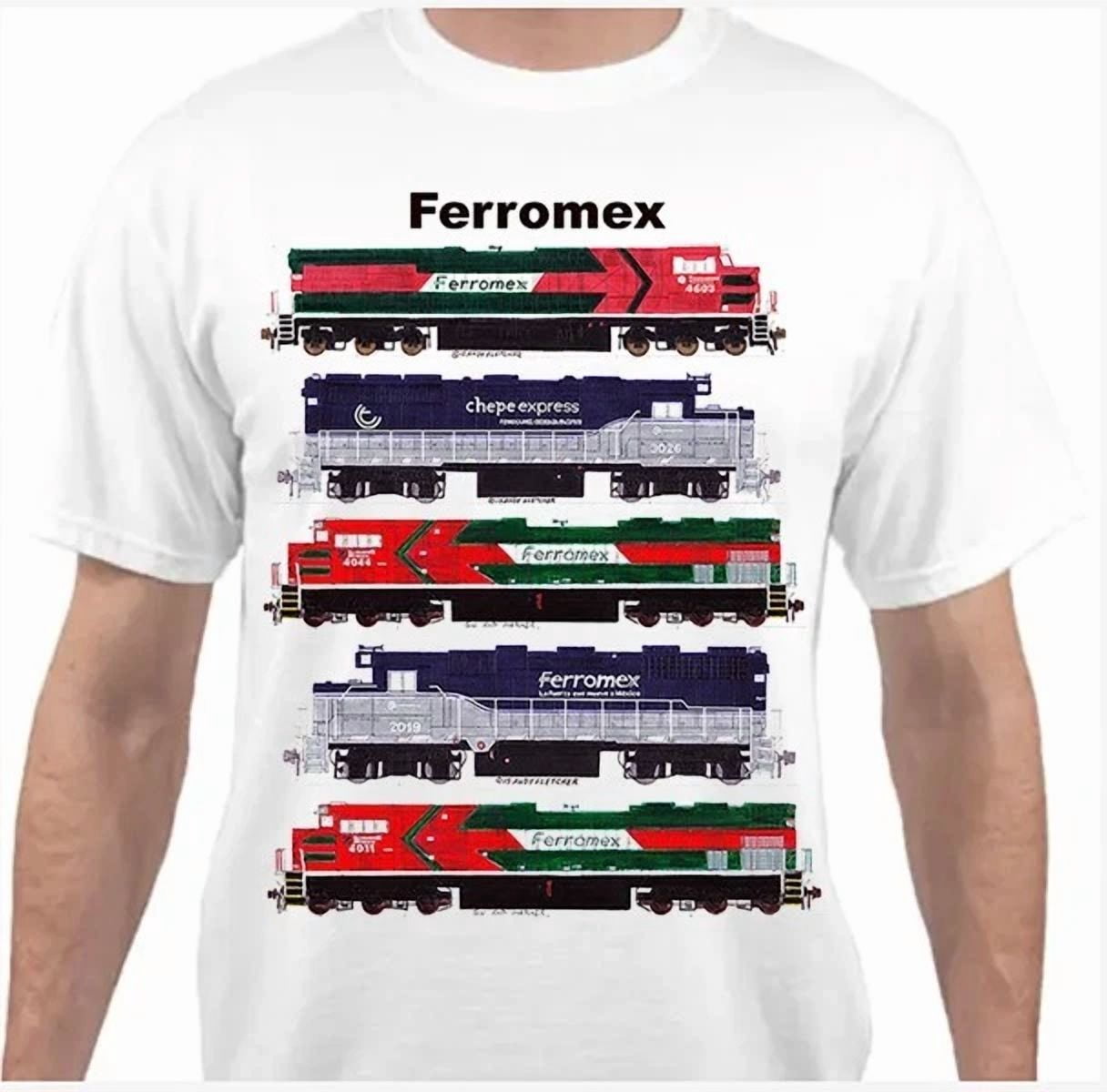 Ferromex Locomotives Railroad T-Shirt by Andy Fletcher - Walmart.com
