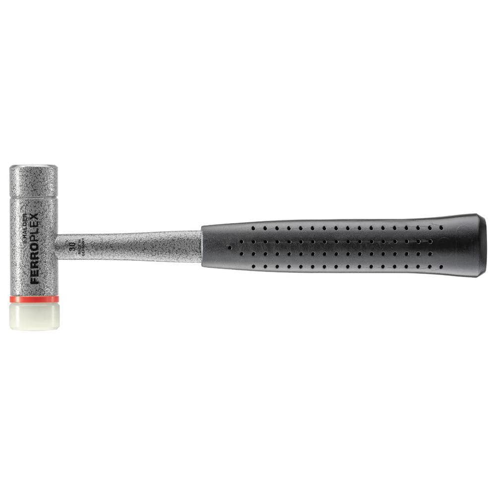 Ferroplex 1.32 lbs. 2-In-1 Stainless Steel Hammer with 11.42 in. Steel Handle Rubber Grip ...