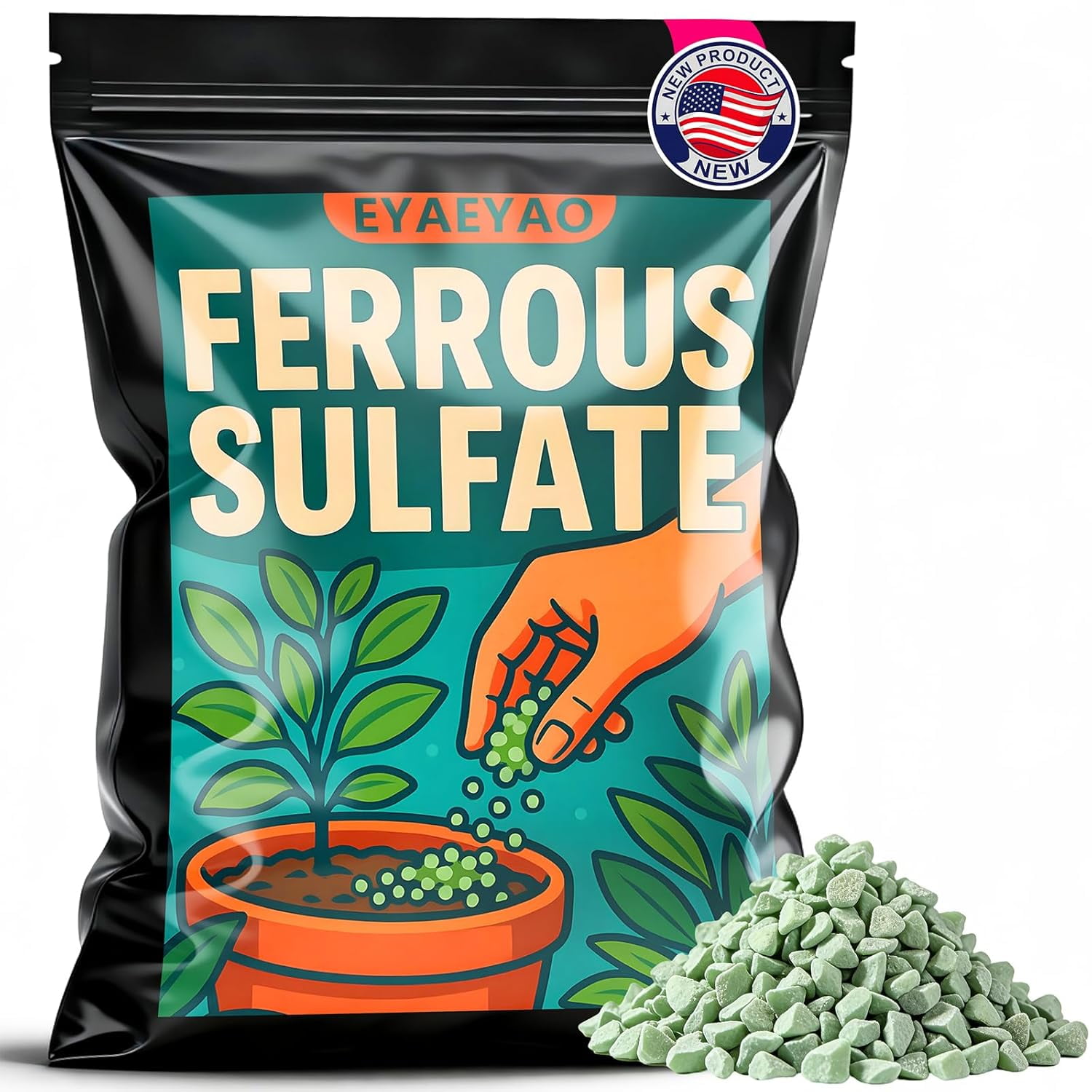 Ferrous Sulfate Granules 20% Iron, Soil Acidifier for Lawns & Plants ...