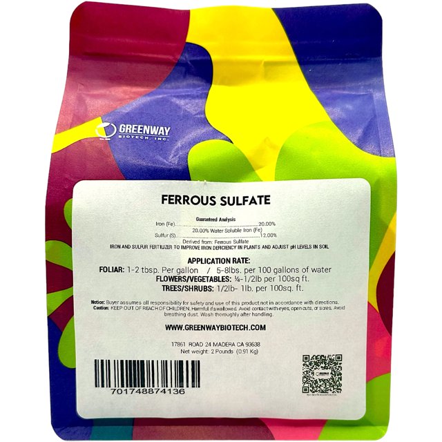 Ferrous Sulfate (Iron Sulfate) Fertilizer - Cure Plant Iron Deficiency ...